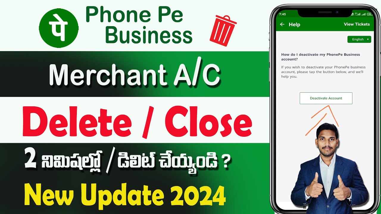 How to Delete Phone pe Business Account 2024||phone pe Business ...