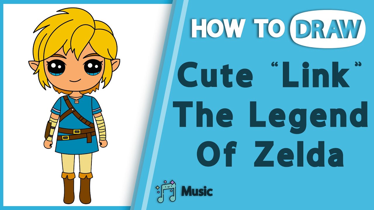 How to draw Cute "Link" The Legend Of Zelda (easy to follow) - YouTube