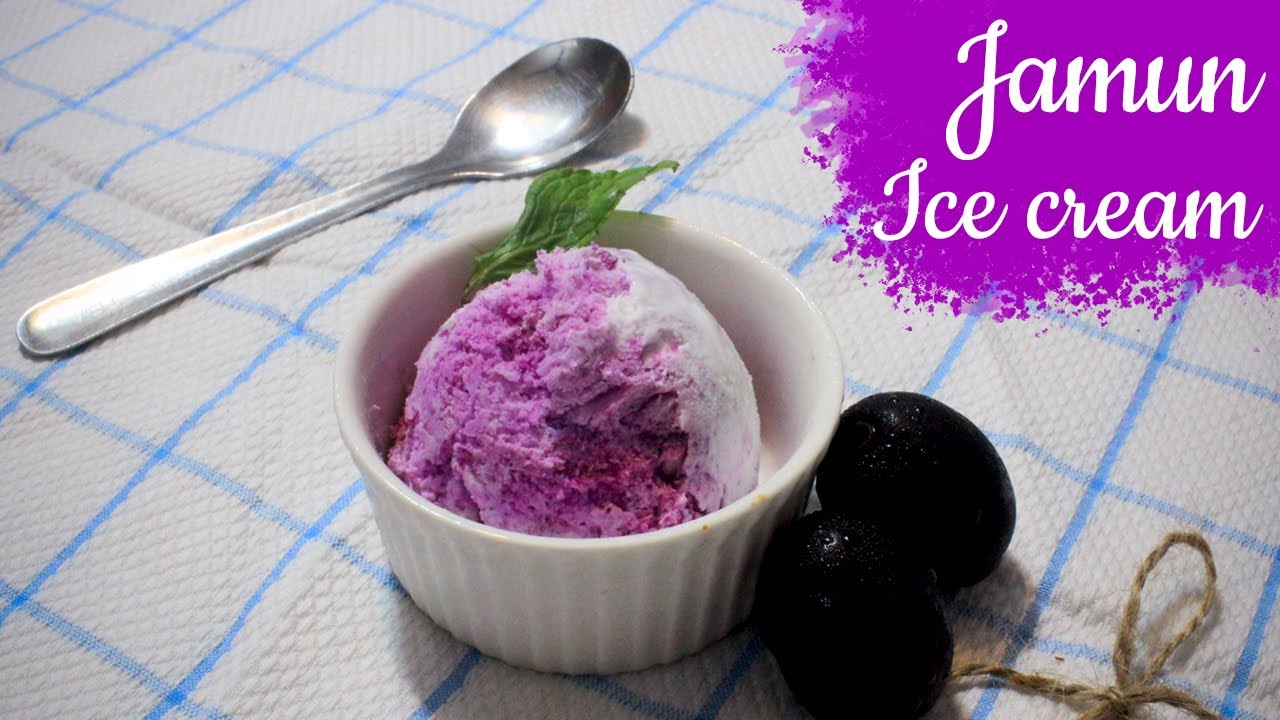 Ripple Jamun Icecream | Home Made 3 Ingredient Ice Cream | Natural ...