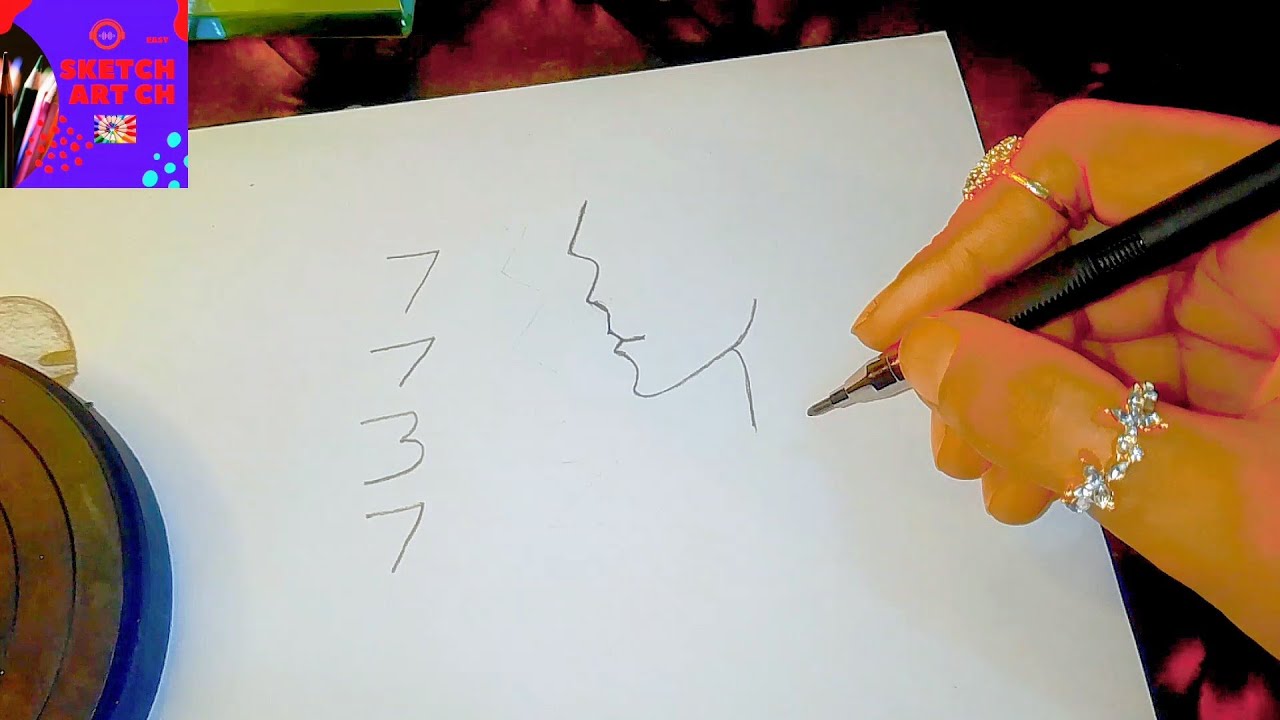 Mesmerizing One-Side Face Drawing | Watch the Art Unfold | #drawing # ...