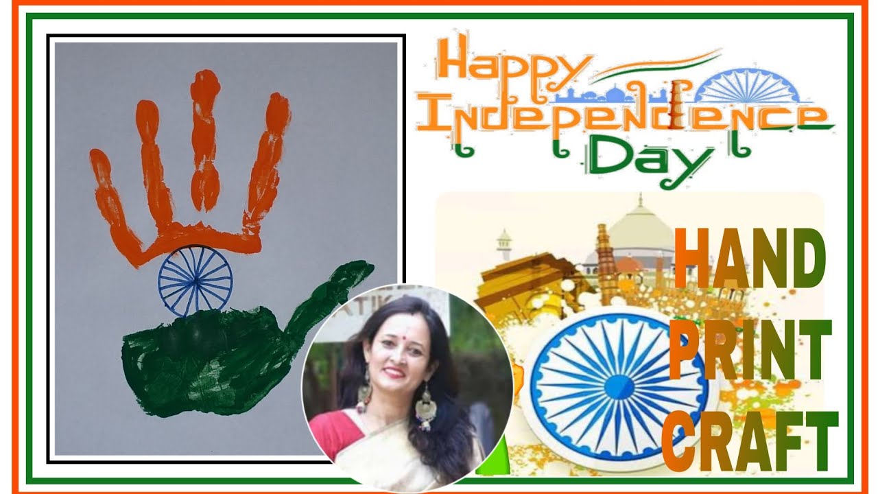HOW TO MAKE HANDPRINT TRI-COLOUR FLAG INDEPENDENCE DAY SPECIAL CRAFT ...