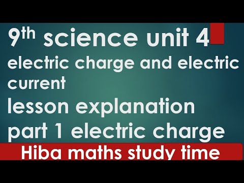 9th science unit 4 electric charge and electric current lesson ...