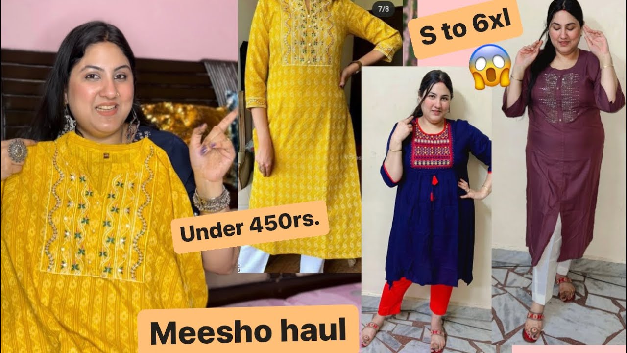 Meesho Kurti Haul S To Plus Size Kurti For Daily Routine Under 450₹ Kurta Set Reetu