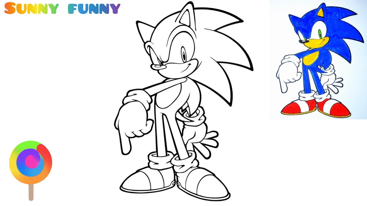 Sonic 4. Coloring Pages / How To Draw Sonic - YouTube