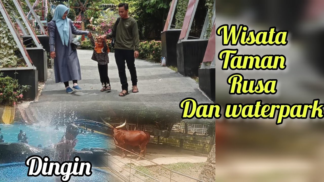 wisata taman rusa dan waterpark#Riaramadhanifamily - YouTube