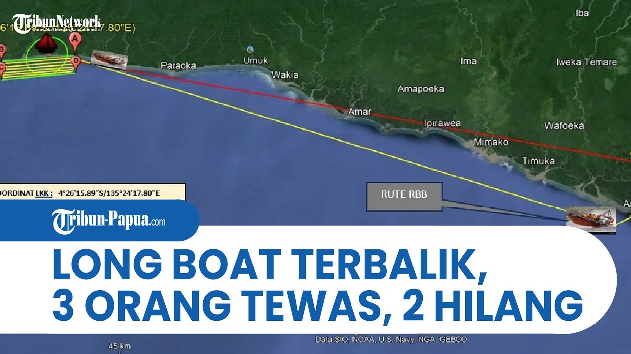 Longboat Terbalik di Timika Papua Tengah, Tiga Penumpang Tewas, Dua ...