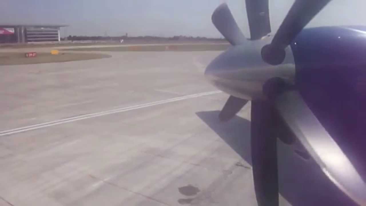 Saab 2000 Turboprop Propeller Optical Illusion! - YouTube
