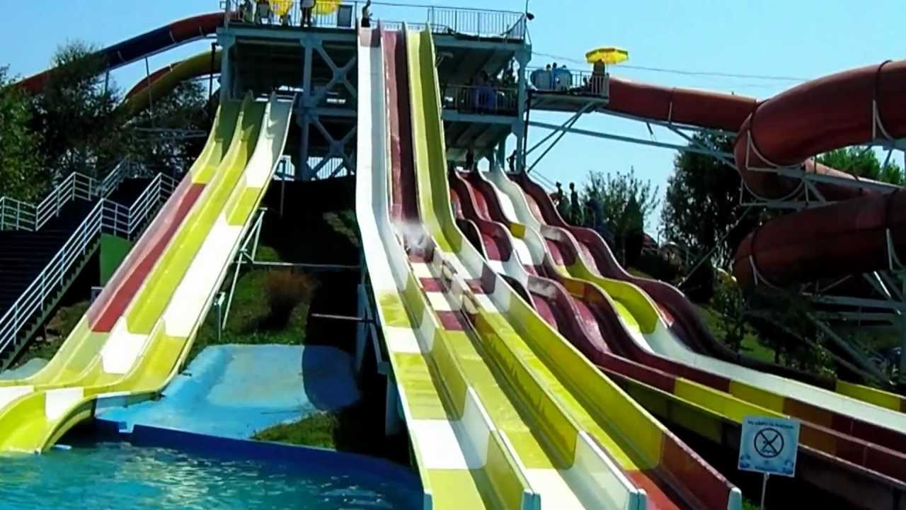 pe topogan la Aqua Magic Bucuresti - YouTube