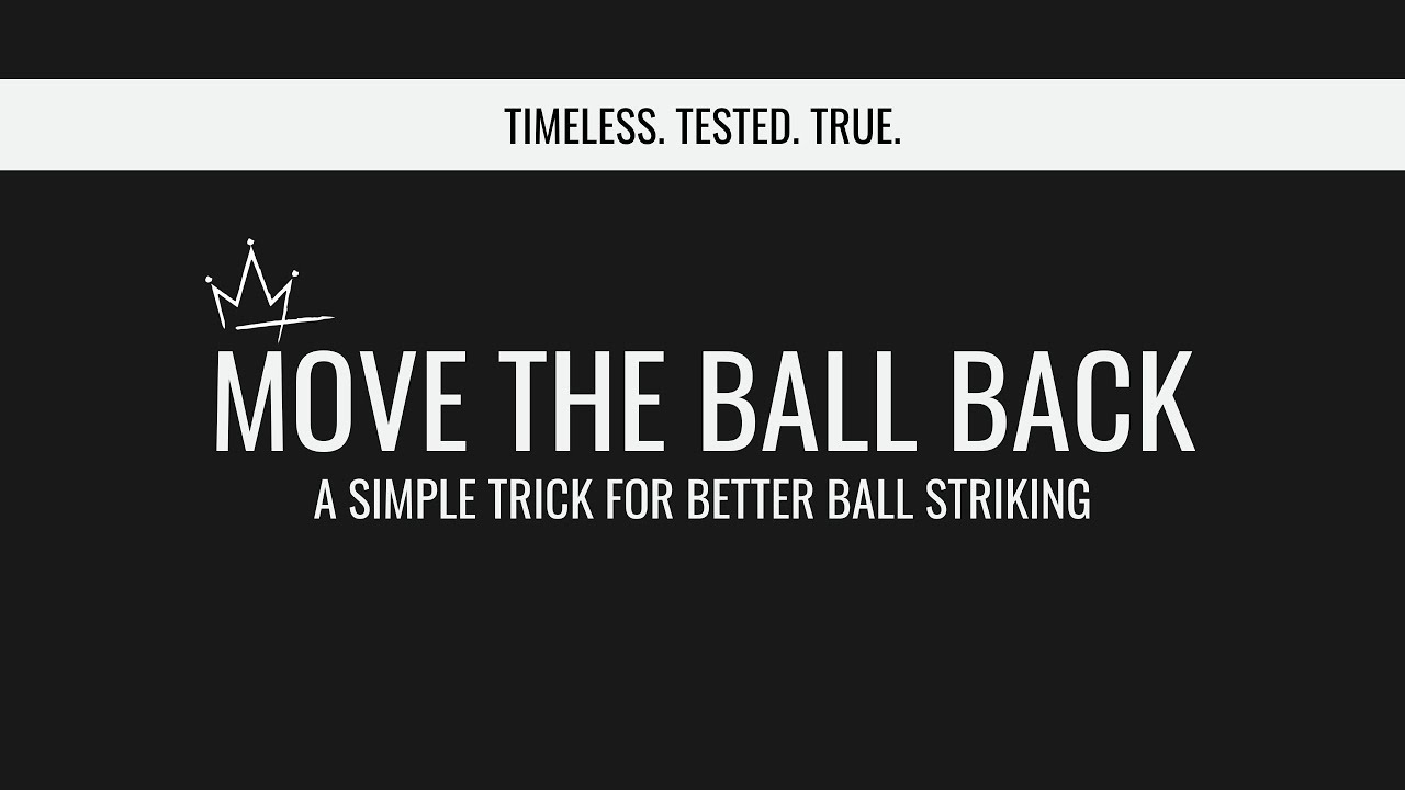 MOVE THE BALL - a simple technique for better ball striking - YouTube