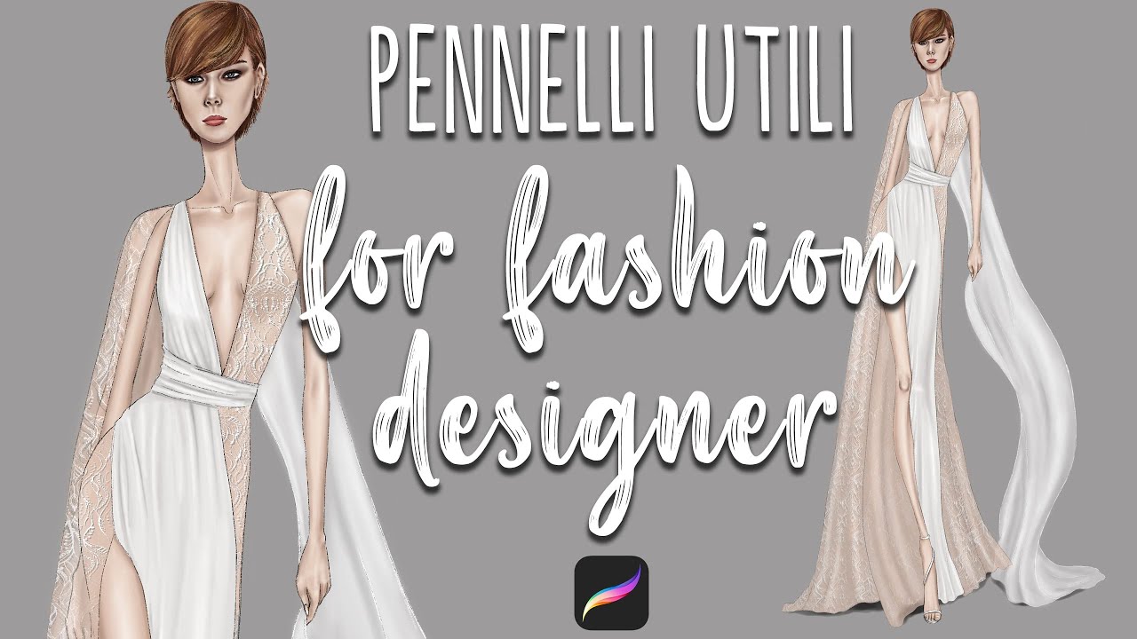 Disegnare con Procreate velocemente un figurino di moda con pennelli ...