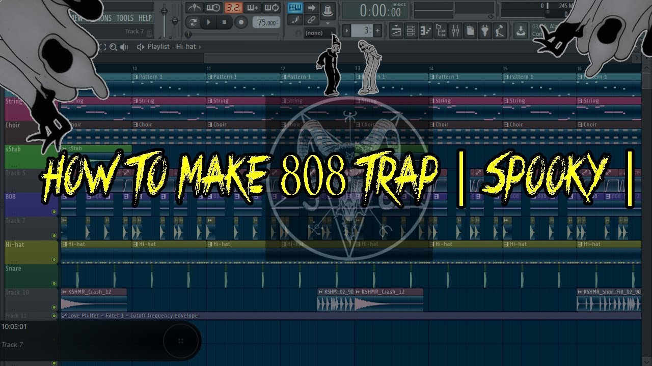 How To Make 808 Trap | FREE FLP | Spooky TRAP/ Ghostemane Song | 001 - YouTube