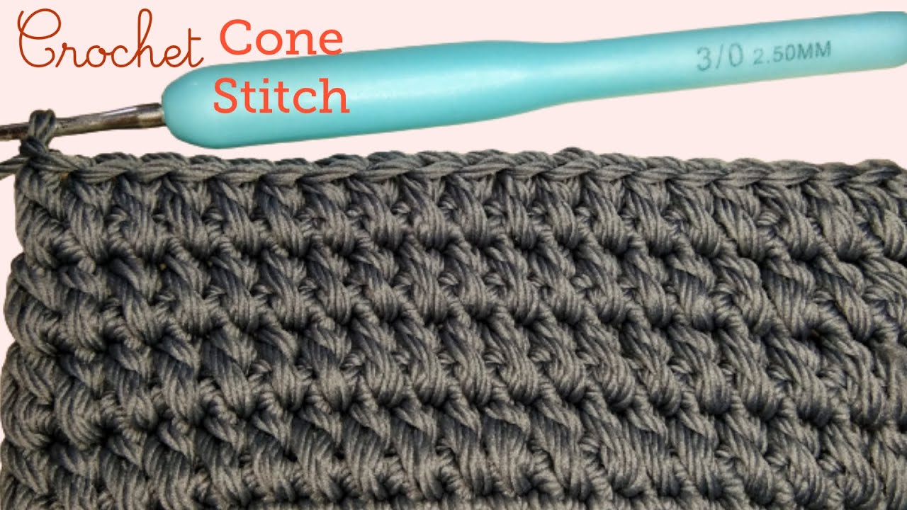 Motif Rajutan Terbaru "New Motif Cone stitch" - YouTube