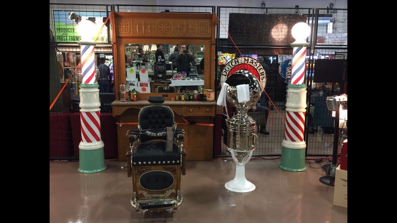 Early 1900's Barbershop Back-Bar SOLD - YouTube