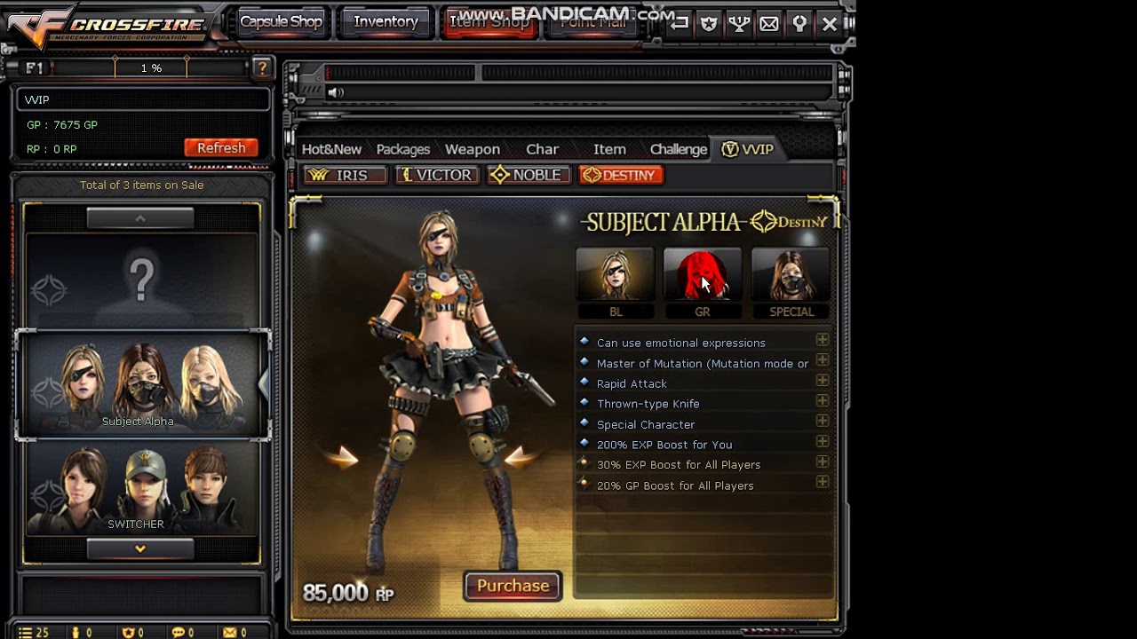 crossfire Europe now available SUBJECT ALPHA. VIP character - YouTube