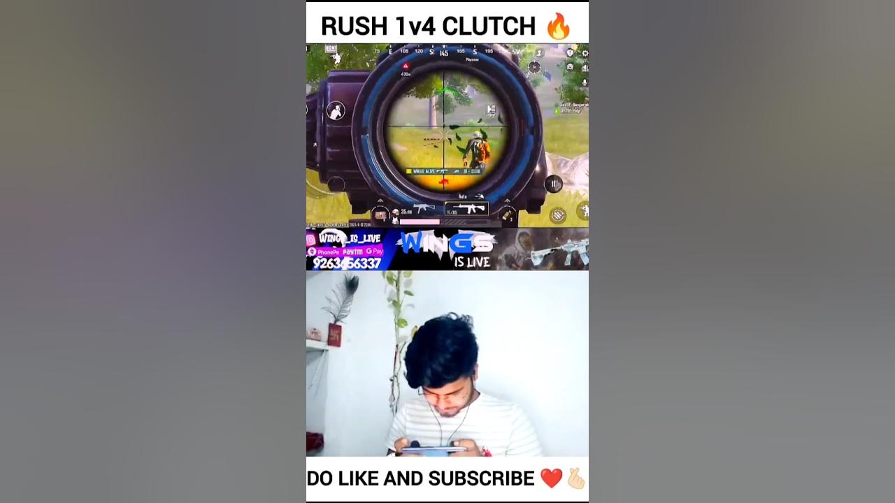 RUSH 1v4 CLUTCH🔥#bgmi #bgmilive#bgmiclutchmoments#pubgmobile#chickendinner#bgmishorts# ...