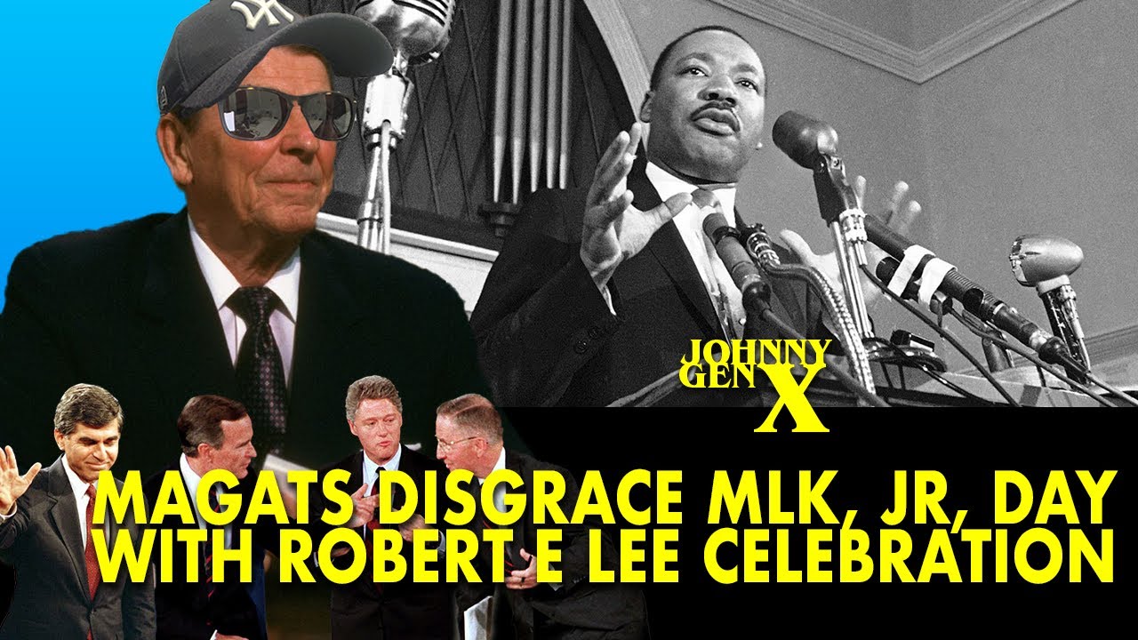 01.20.25 MAGAt trash celebrate Robert E Lee Day alongside the great Dr. King #news #politics ...