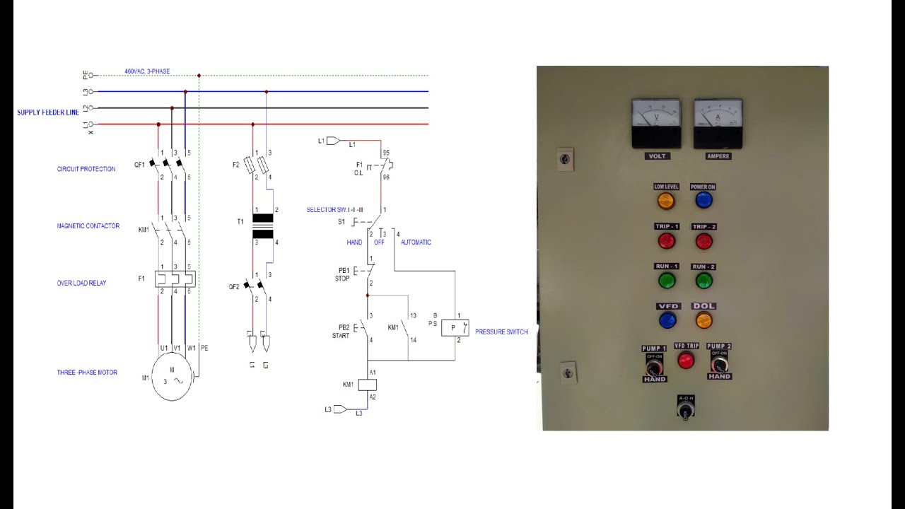 Manual/Hand-Off-Automatic Motor Control Circuit Diagram - Part 1 (START ...