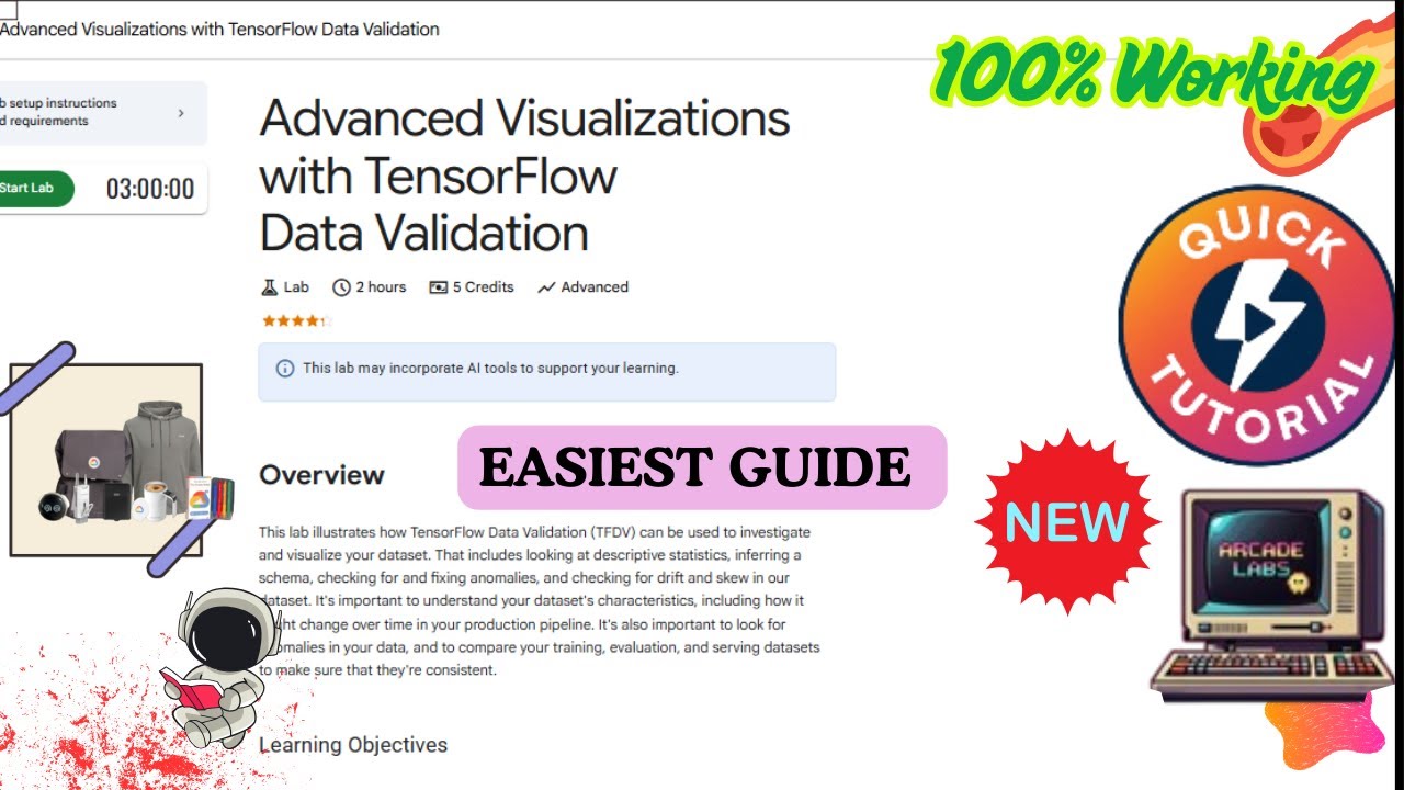 Advanced Visualizations with TensorFlow Data Validation | Step By Step | #qwiklabs #arcade - YouTube