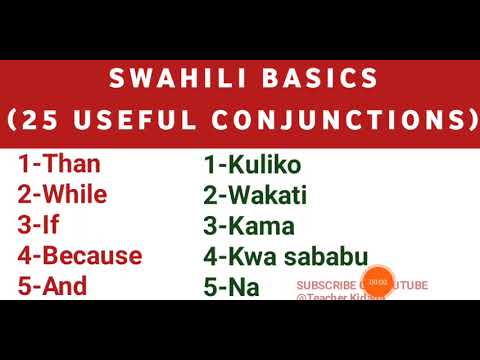 How To Learn Swahili || Swahili Useful Conjunctions || Swahili Lessons ...
