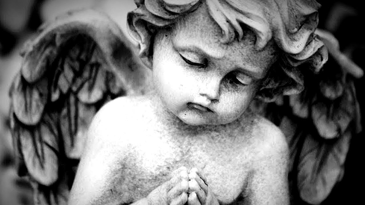 Sad Baby Angel Statue