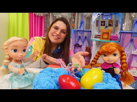 Elsa kuklasıyla oyun videosu. Elsa kuklasının şatosu temalı oyun.