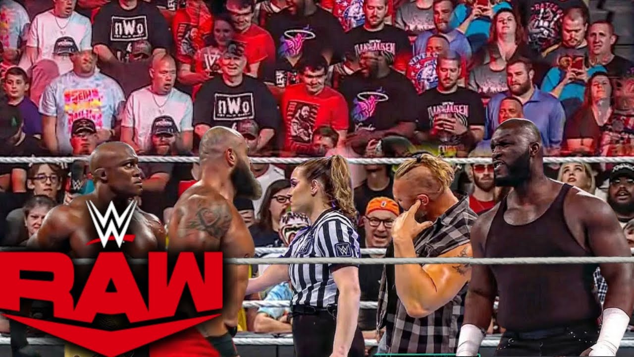WWE Oct. 24, 2022 - Bobby Lashley And Braun Strowman vs Omos And Brock ...