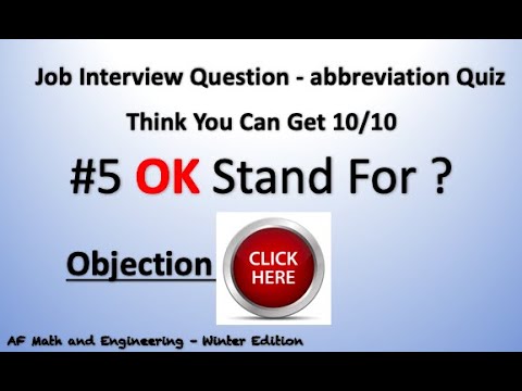 Job Interview Question - abbreviation Quiz - Think You Can Get 10/10 ...
