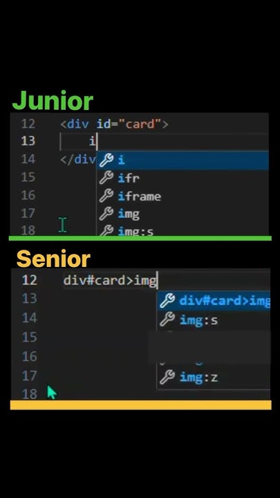 Junior Vs Senior Frontend developer 💻 #programming#javascript#html#coding #css#html5# ...