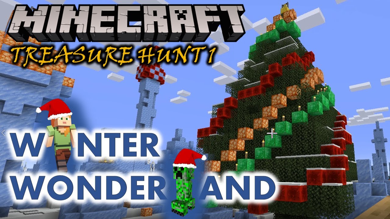 #minecraft 🎄 Christmas treasure hunt to find 🎄 Winter Wonderland 🎄 PART ...