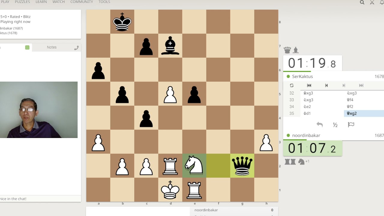 Blitz Chess | Checkmate with 2 rooks, opponent has Queen. - YouTube