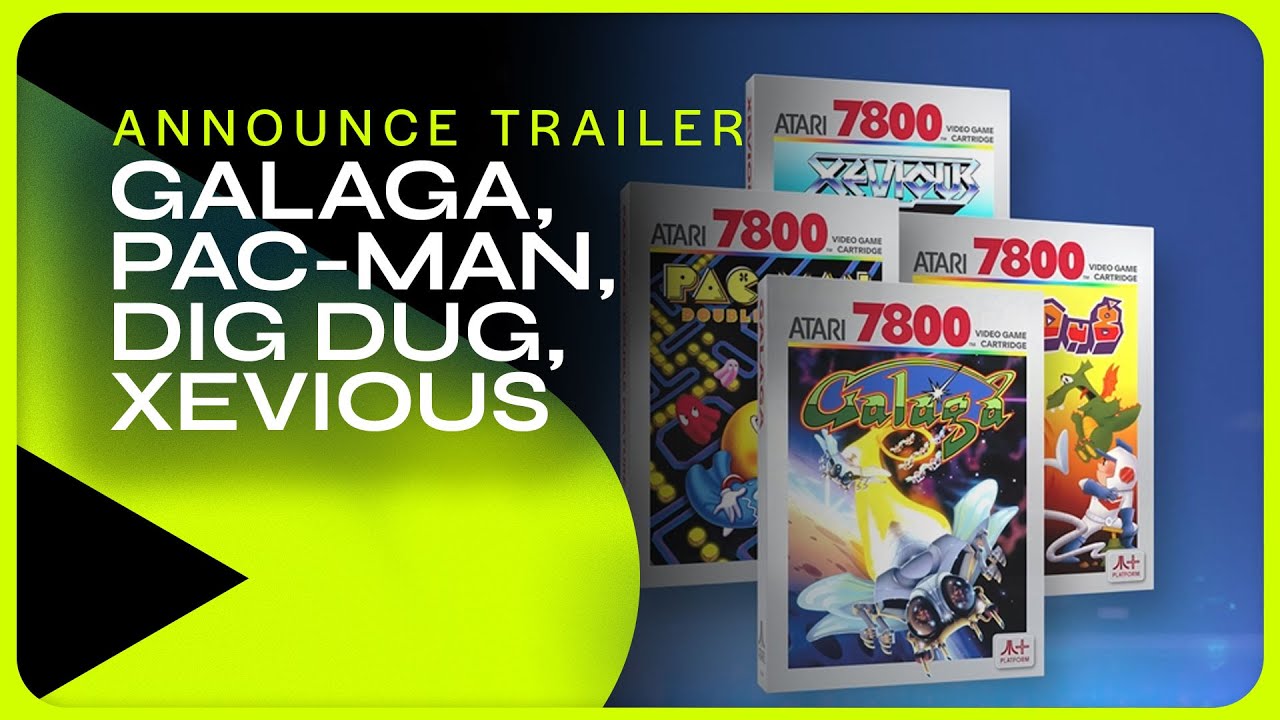 GALAGA, PAC-MAN Double Feature, DIG DUG, XEVIOUS | Announce Trailer ...