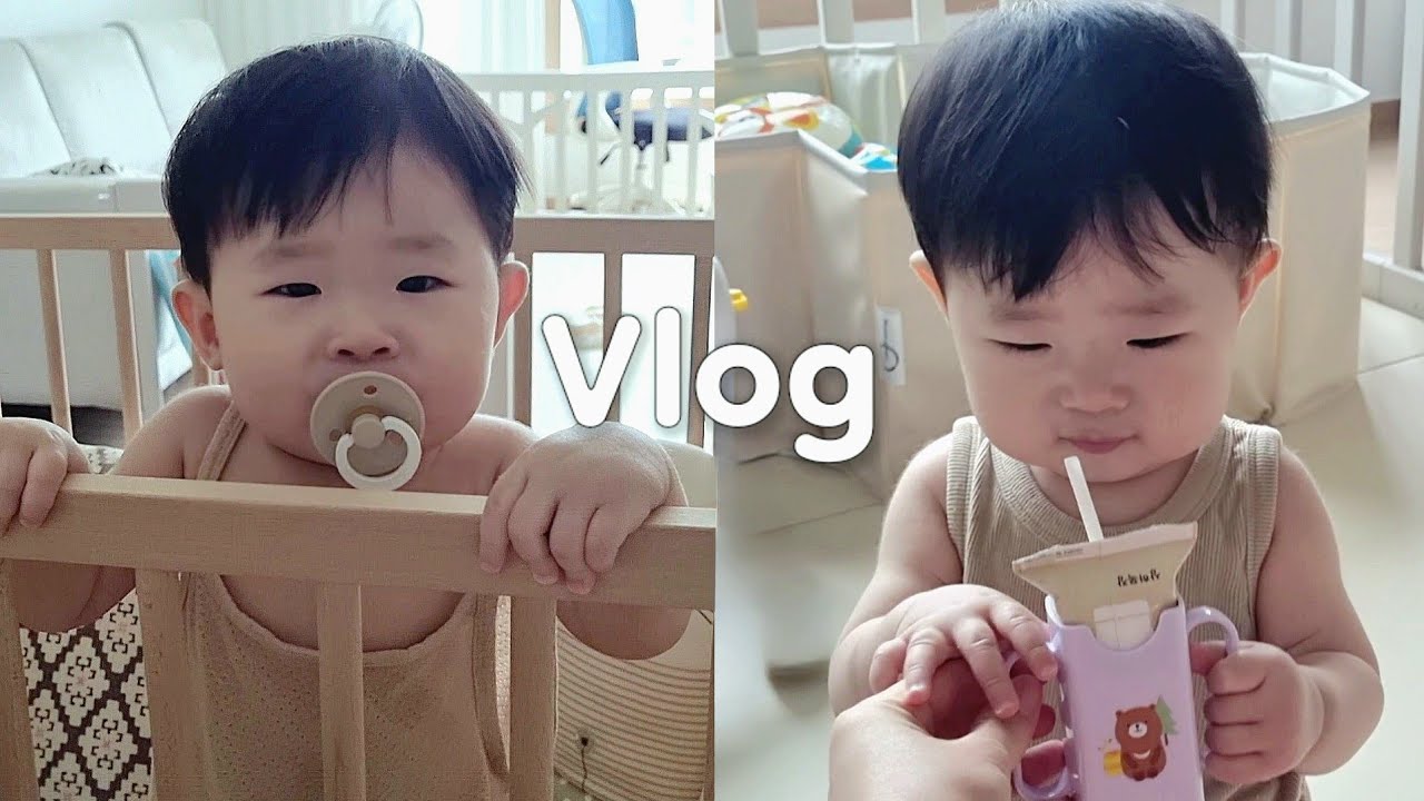 육아브이로그 12개월아기 쪽쪽이 끊기 우유도전🥛 아기 세발자전거 프롬유 샤워핸들 감자오트밀죽 만들기🥔 Youtube