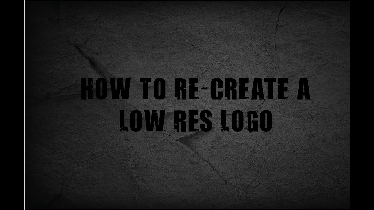 How to recreate a low res logo in Illustrator - YouTube