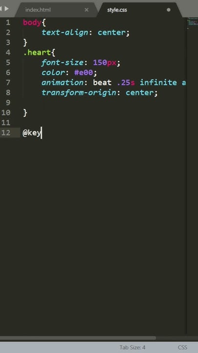 Simple Heart beat using css only | CSS tutorial | Coding #css - YouTube