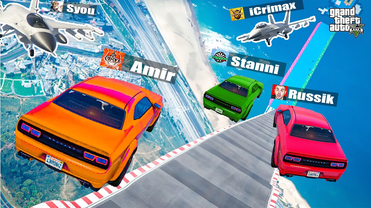 7 Youtuber + Megarampe = TROLL RAGE in GTA 5 - YouTube