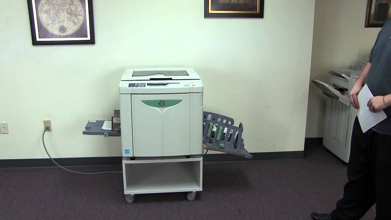 Riso EZ 390U 1.2 Mil. High Speed Digital Duplicator - YouTube