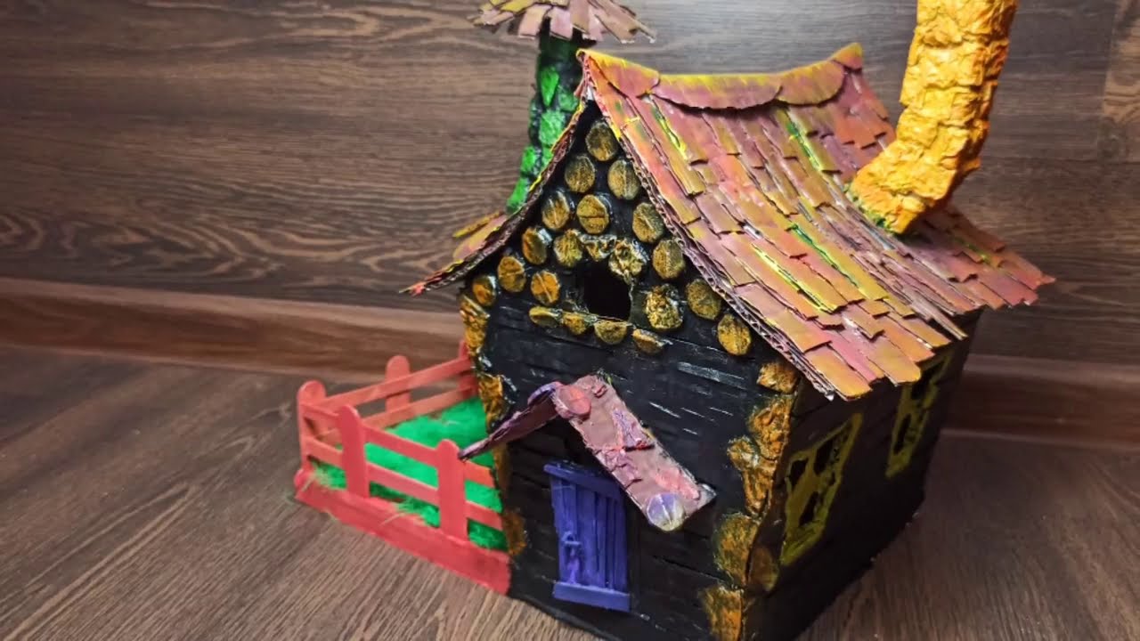 DIY Witch House Using Cardboard - YouTube