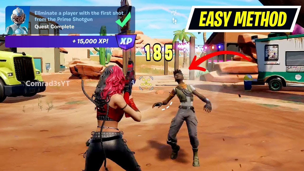 Eliminate a player with the first shot from the Prime Shotgun Fortnite ...