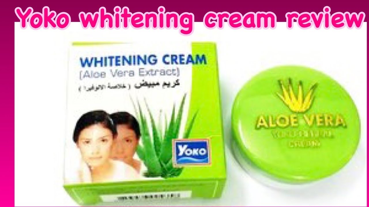 YOKO WHITENING CREAM WITH ALOE VERA EXTRACT PRODUCT REVIEW - YouTube