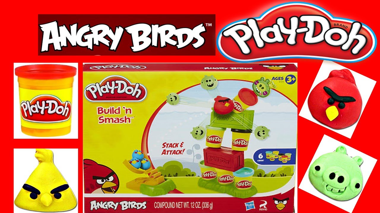 Angry Bird Build and Smash Play-doh Toy Review - YouTube