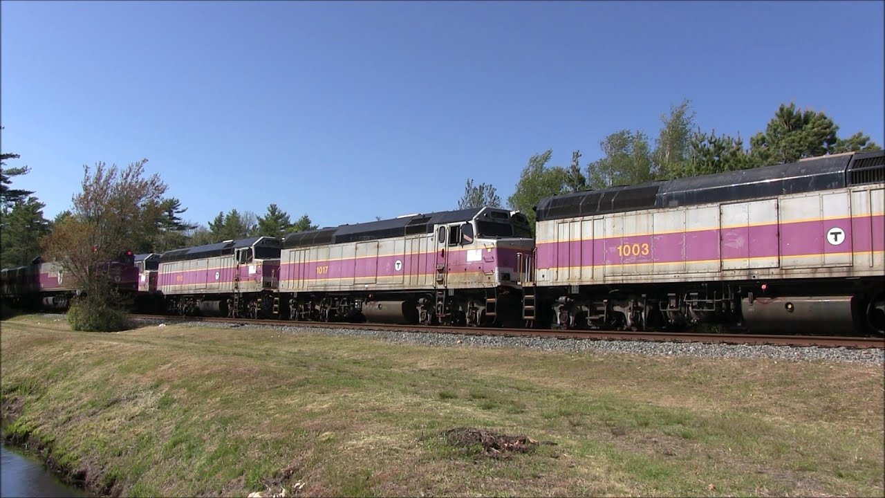 MBTA Extra passes stored F40PH Screamers - 5.22.2020 - YouTube