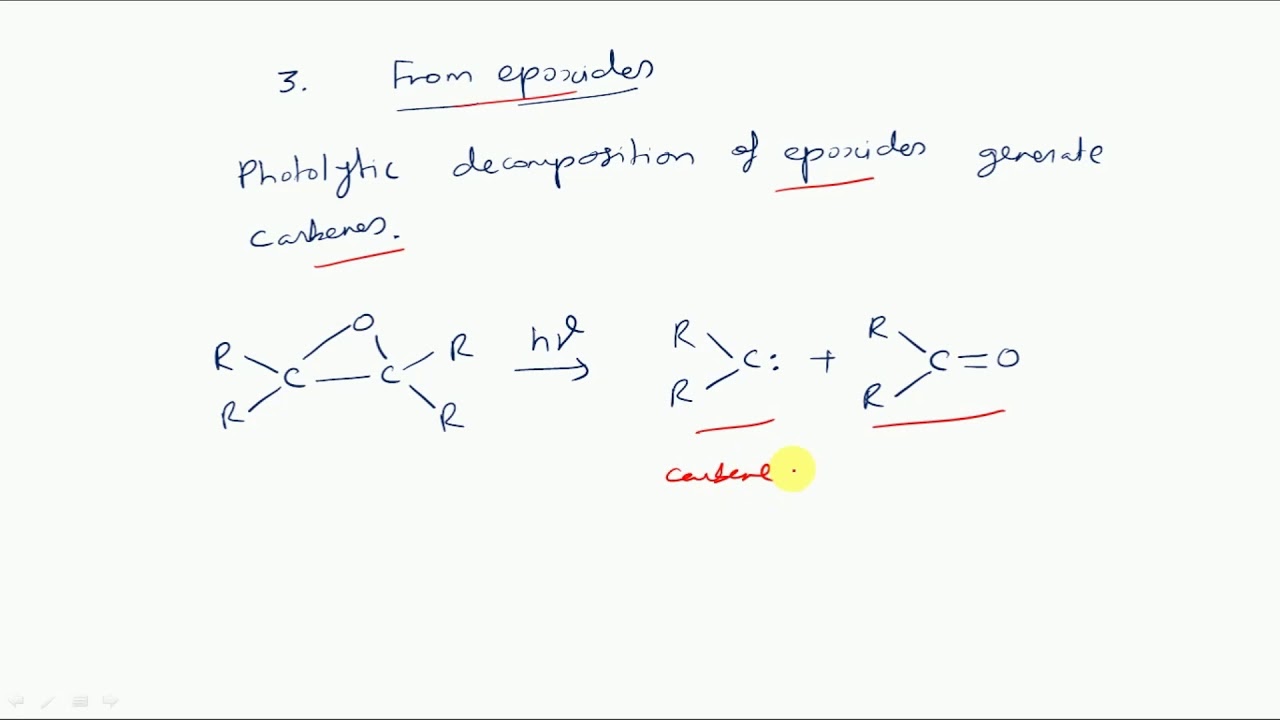 Organic Chemistry - Generation of Carbenes - YouTube