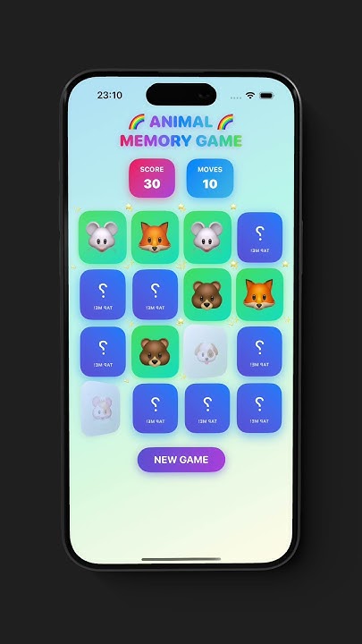 🎮 SwiftUI Memory Game Flip & Match Animal Cards - YouTube