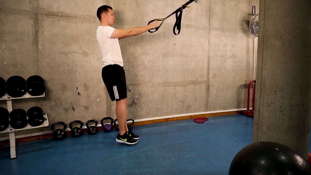 38 SENTADILLA LATERAL TRX - YouTube