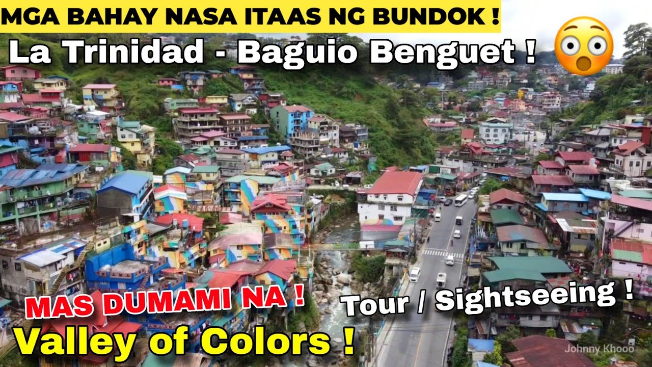 Mga Bahay nasa ITAAS ng BUNDOK ! Valley of Colors ! La Trinidad ...