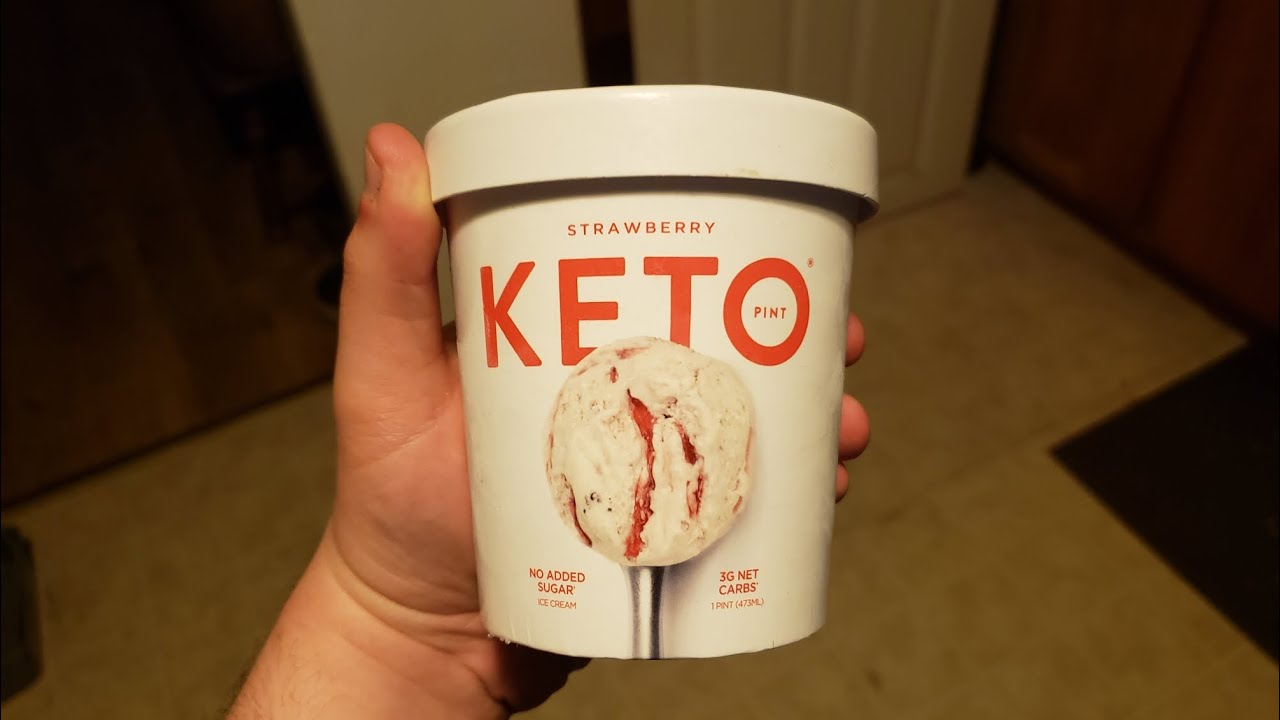 Keto Pint Strawberry Ice Cream Review - YouTube