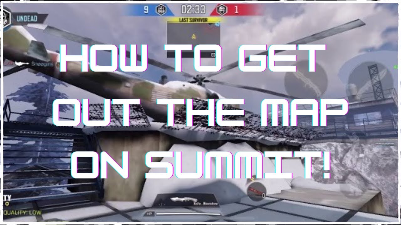COD MOBILE - OUTSIDE THE MAP GLITCH ON SUMMIT! (ATTACK OF THE UNDEAD ...