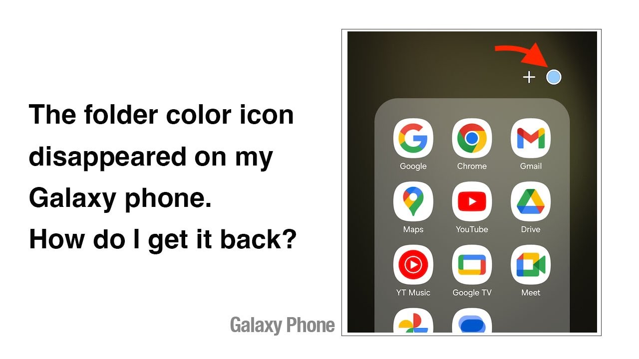 How to get back the folder color icon on my Samsung Galaxy phone? - YouTube