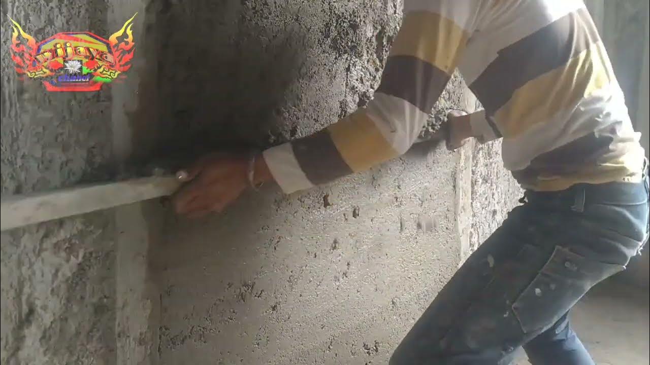 PROSES PLESTER DINDING HEBEL - YouTube