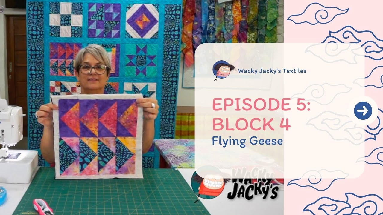 Beginners Quilt Ep05: Block 4 Flying Geese | Quilting for Beginners ...